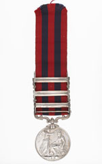 India General Service Medal 1854-95, with three clasps, 'Burma 1885-87 ...