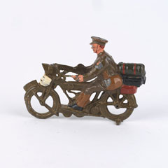 Model soldier, William Britain Limited, despatch rider, Motor Cycle ...