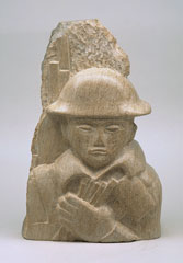 Stone statuette of a World War One soldier, 'Instrument of War, Agent ...