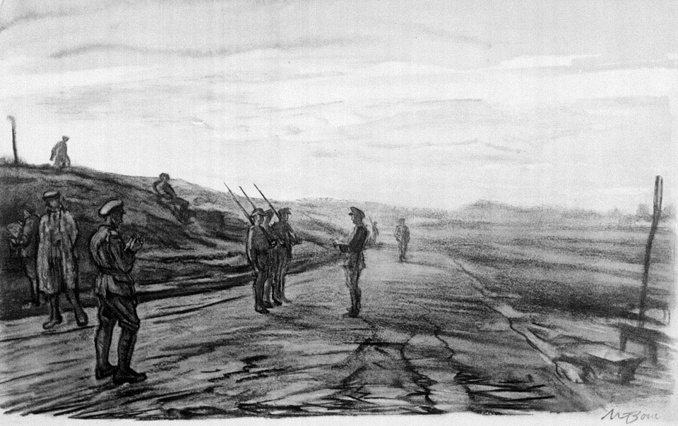 'The Night Picket - Sergeant major Inspecting 3 men for duty', 1916 ...