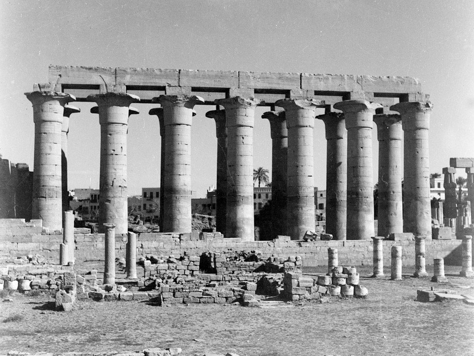 'Lotus columns, Luxor Temple', Egypt, 1943 | Online Collection ...