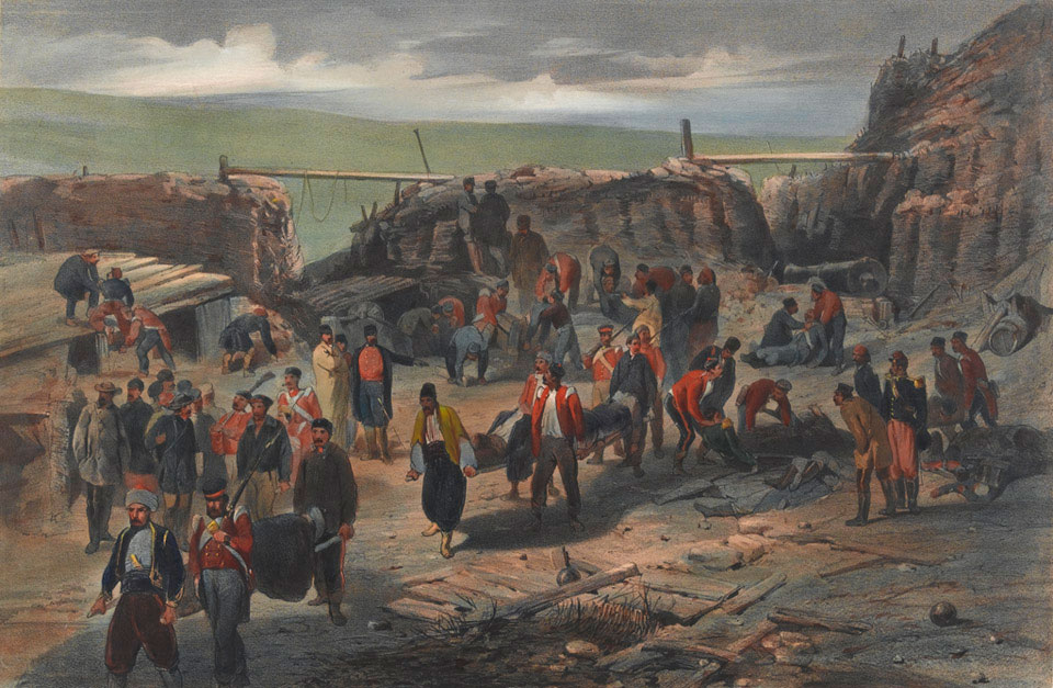 'Removing the Wounded from the Great Redan', Sevastopol, Crimea, 1855 ...