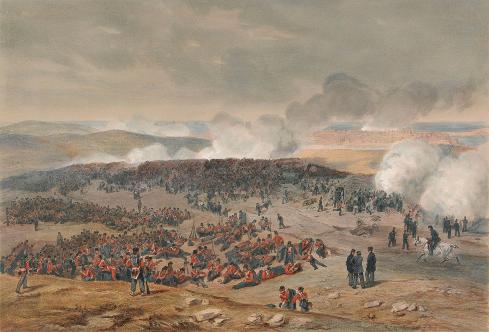 'Troops in review in rear of 21 gun battery', 1855' | Online Collection ...