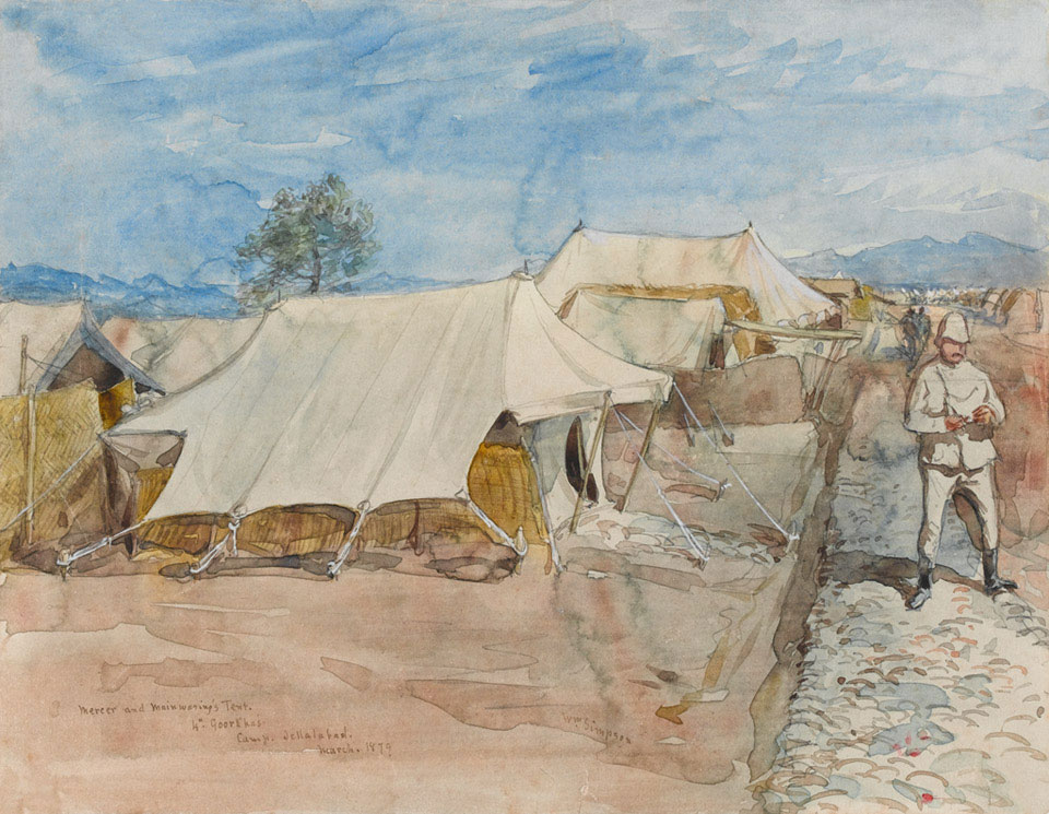 'Mercer and Mainwaring's Tent, 4th Goorkhas Camp, Jellalbad, March 1879 ...