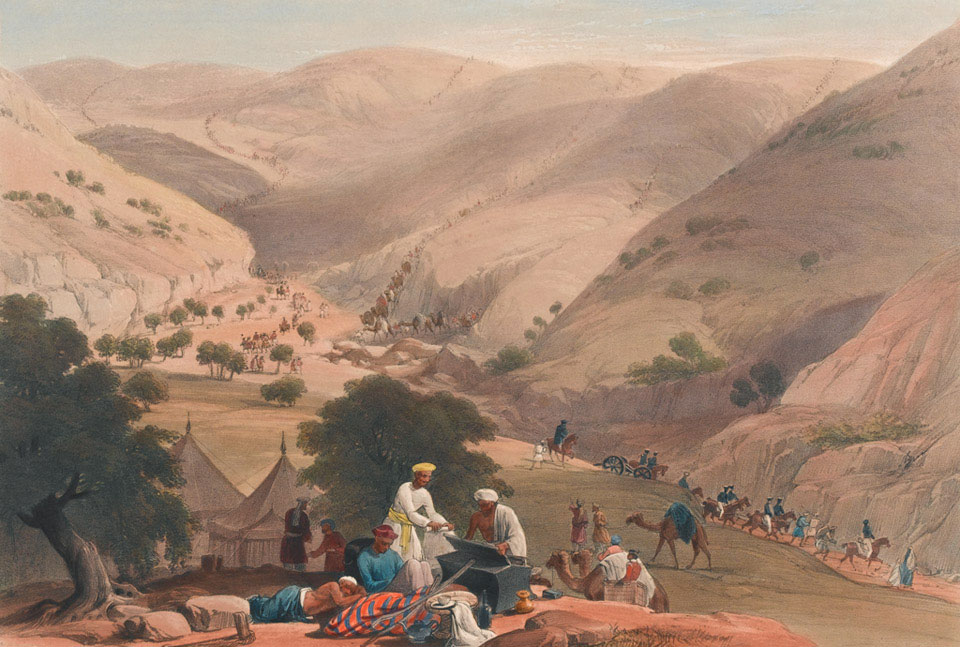 'The Third Descent of the Koojah [sic] Pass', 1839 (c) | Online ...