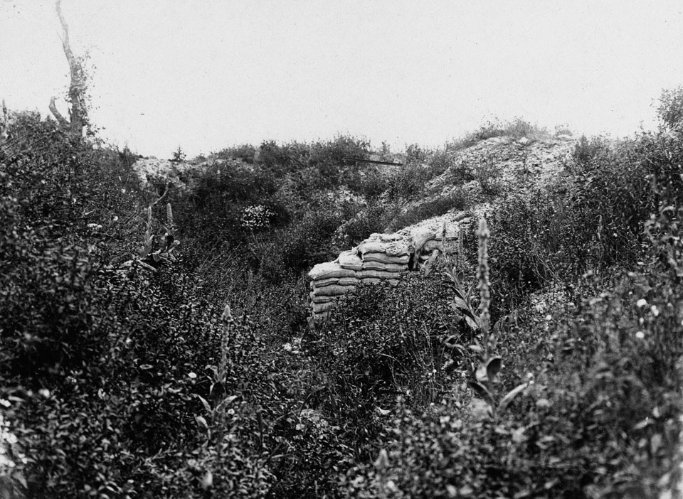 'The German front line trench captured on 1st July 1916 as it appears ...