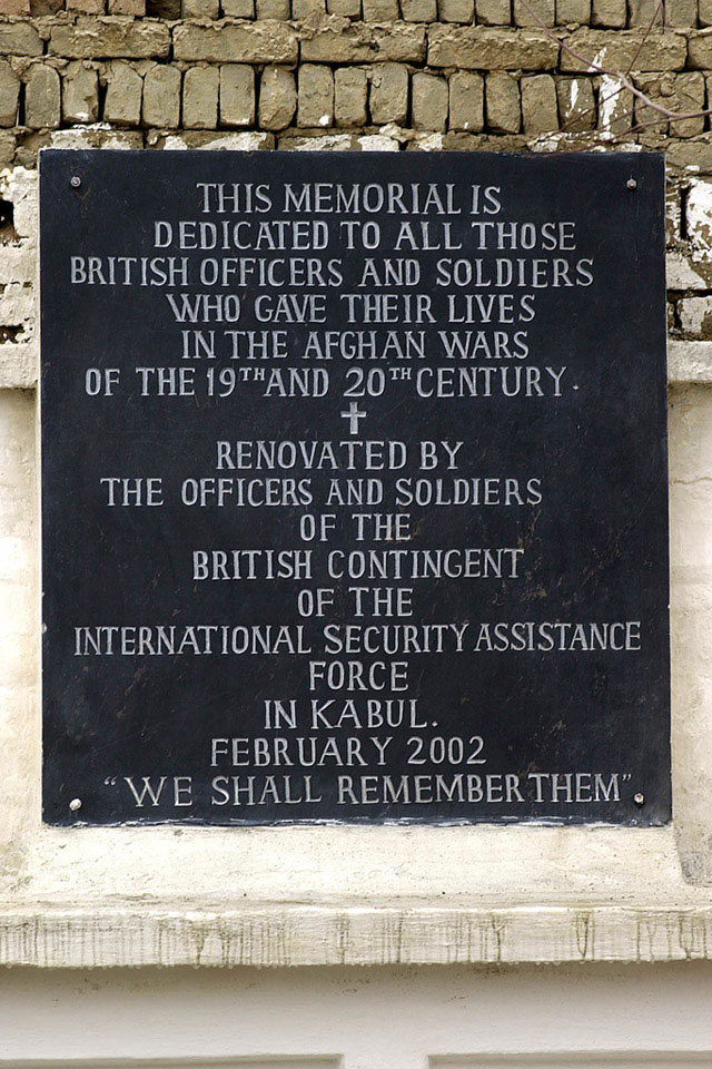 British war memorial, Kabul, Afghanistan, February 2002 | Online ...