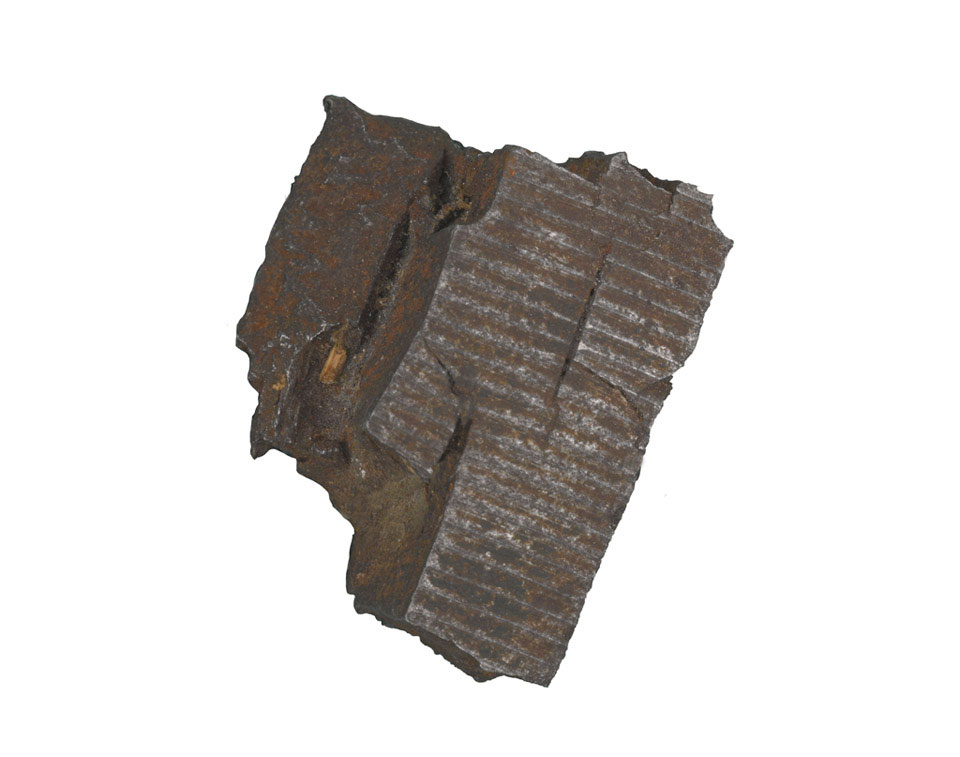 Shrapnel which hit the fob watch of Sergeant Roy Bishop, Middlesex ...