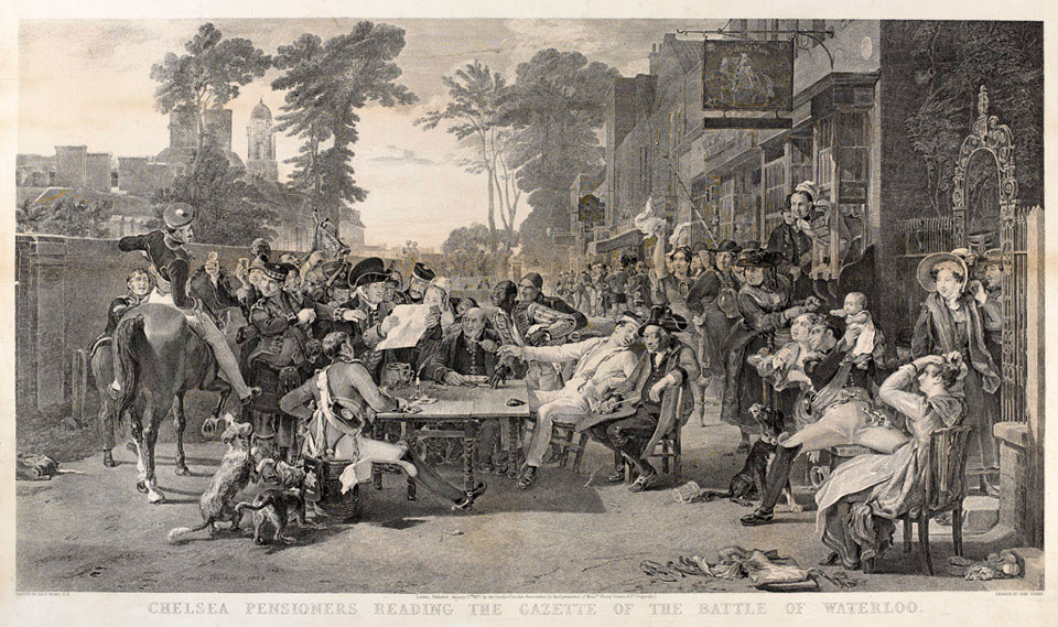 'Chelsea Pensioners reading the Gazette of the Battle of Waterloo ...