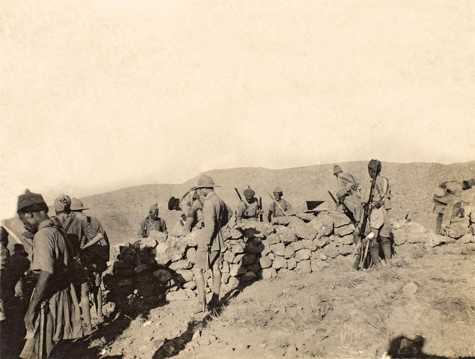 Construction of a hill top outpost, 1925-1933 (c) | Online Collection ...