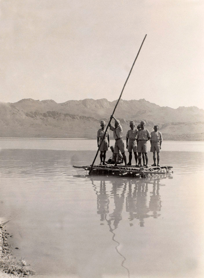 Pioneers on a raft in mid-stream, 1925-1933 (c) | Online Collection ...
