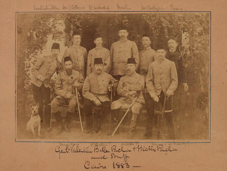 Generals Valentine Baker Pasha and Hicks Pasha, and staff, Cairo, Egypt, 1883 | Online ...