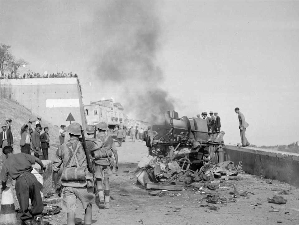 German half-track destroyed by 'A' Squadron, 3rd County of London ...