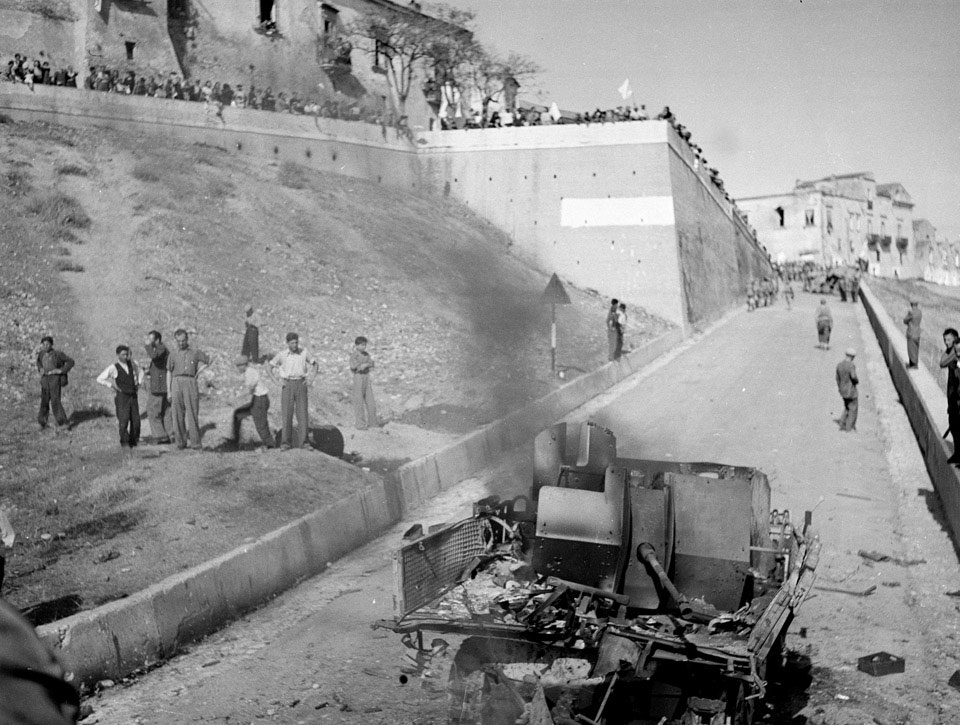 German half-track destroyed by 'A' Squadron, 3rd County of London ...