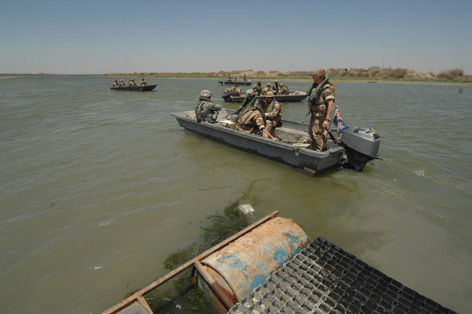 Riverine patrol craft, Forward Operating Base (FOB) Oxford, Iraq, 2009 ...