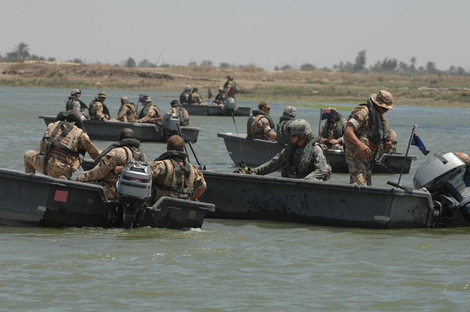 Riverine patrol craft, Forward Operating Base (FOB) Oxford, Iraq, 2009 ...