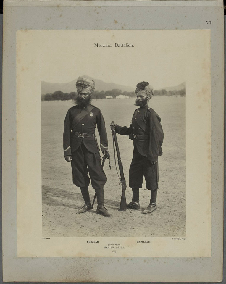 'Merwara Battalion'; 'Subadar', 'Havildar', 1893 | Online Collection ...