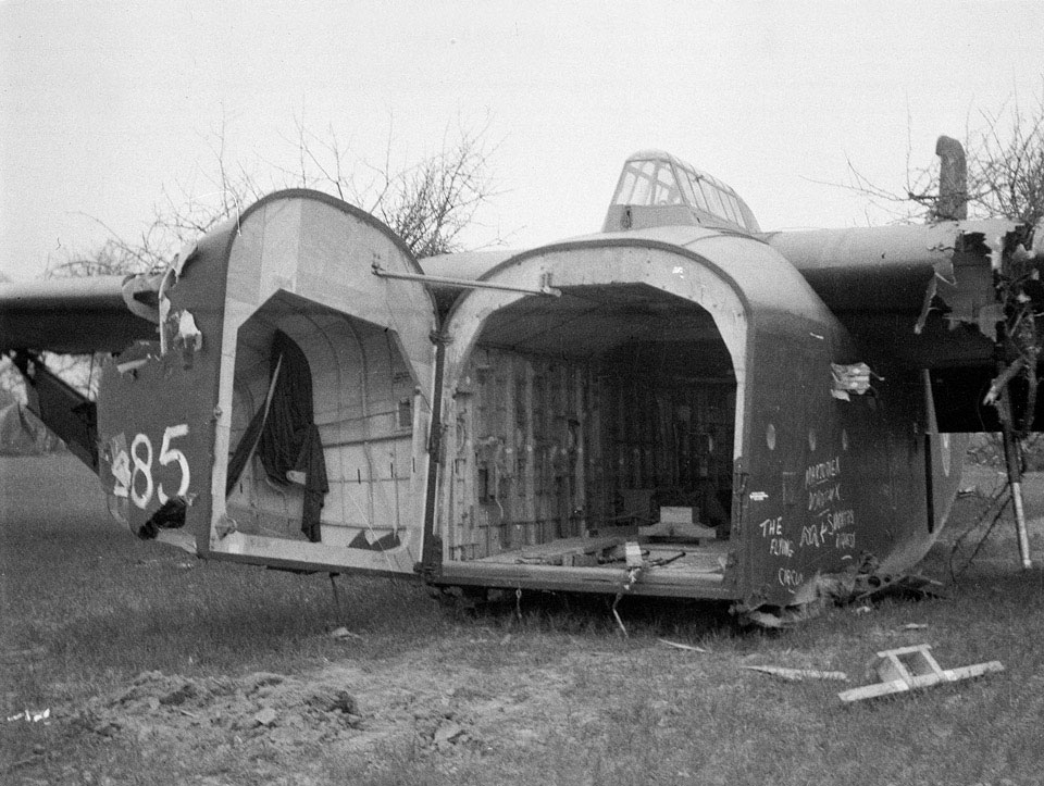 Abandoned Hamilcar glider after the crossing of the Rhine, March 1945 ...