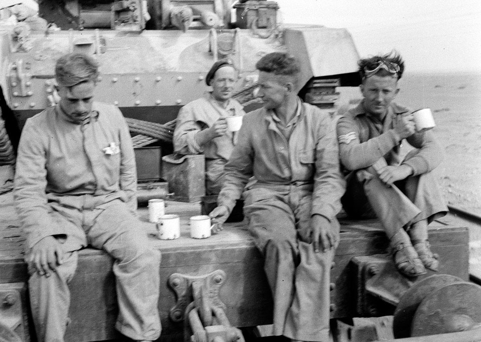 'On the flats. Mike, Norrie, Geof, Bill', members of 3rd County of ...