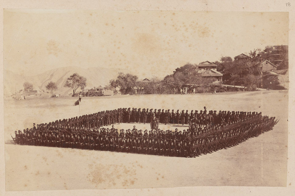 4th Gurkha (Rifle) Regiment formed up in square, 1879 (c) | Online ...