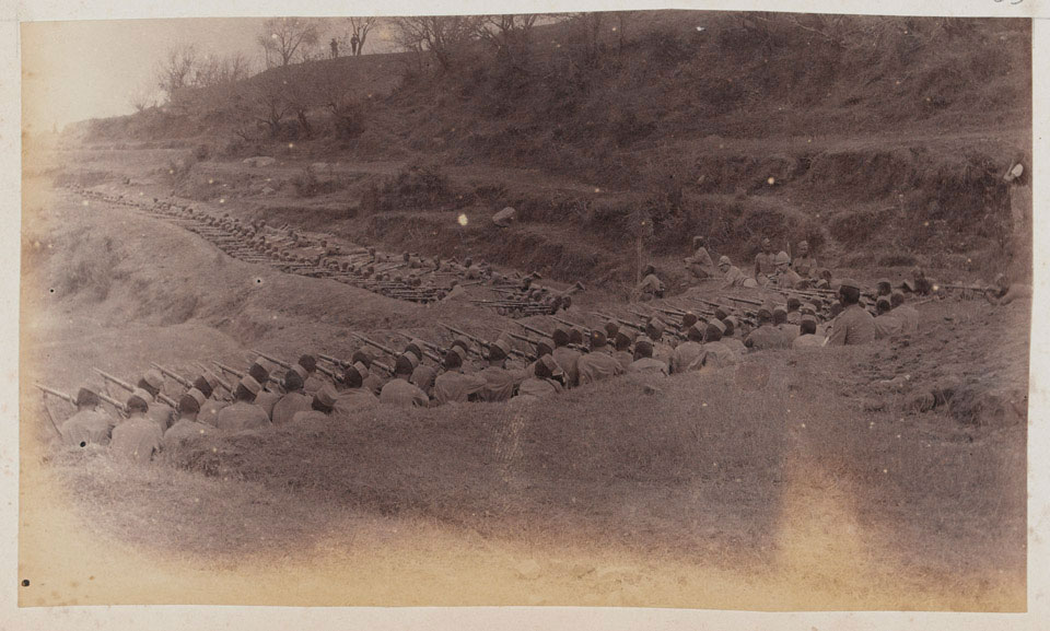 4th Goorkha Regiment manning entrenchments, 1880 (c) | Online ...