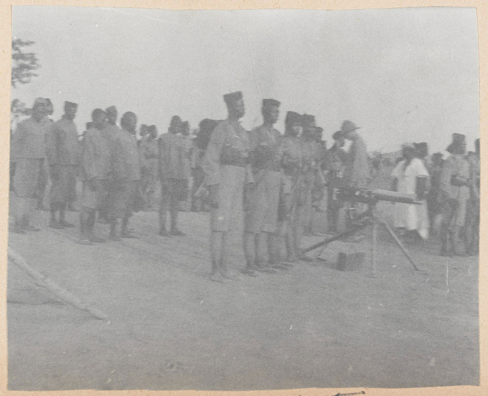 Captain Short inspects troops of the Northern Nigeria Regiment, 1901 (c ...