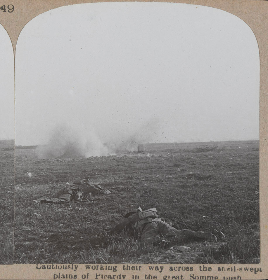 'Cautiously working their way across the shell-swept plains of Picardy ...