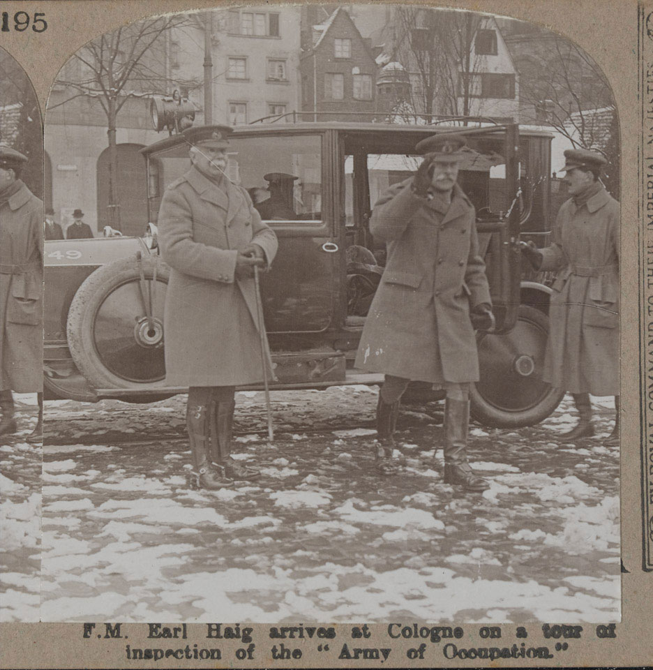 'Field Marshal Haig arrives at Cologne on a tour of inspection of the ...