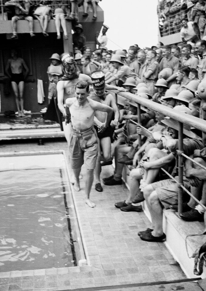 'Initiate Peter Smethurst', 'Crossing the Line' ceremony, HMT Orion en ...
