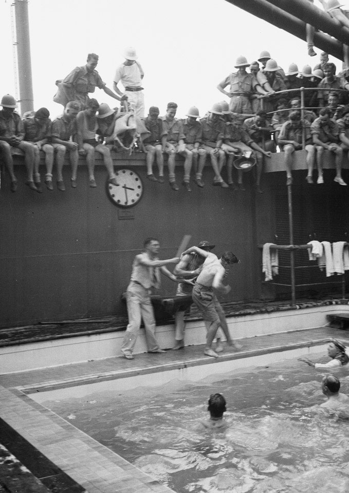 'Initiates', 'Crossing the Line' ceremony, HMT Orion en route to Egypt ...