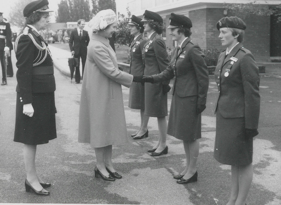Her Majesty Queen Elizabeth II visiting the Women's Royal Army Corps ...