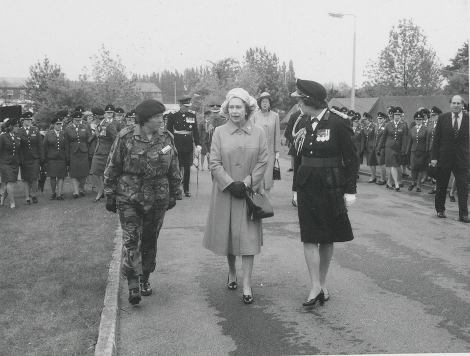 Her Majesty Queen Elizabeth II visiting the Women's Royal Army Corps ...