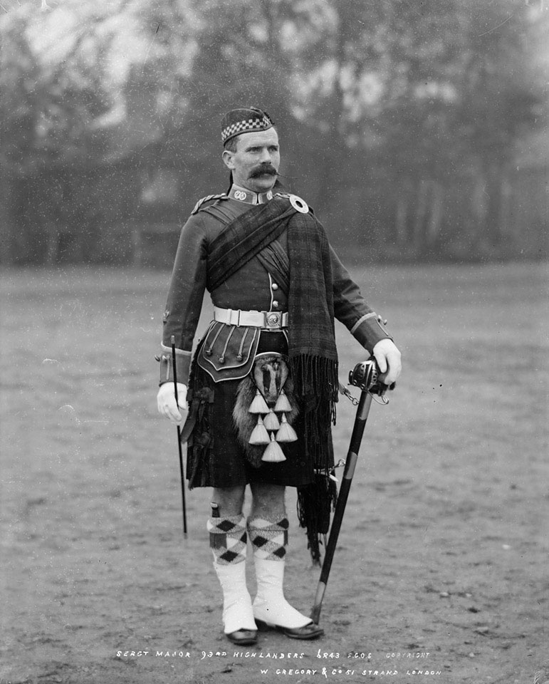 Sergeant Major, 93rd Highlanders, glass negative, 1892 (c) | Online ...