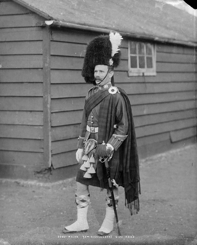 Sergeant Major, 93rd Highlanders, glass negative, 1895 (c) | Online ...