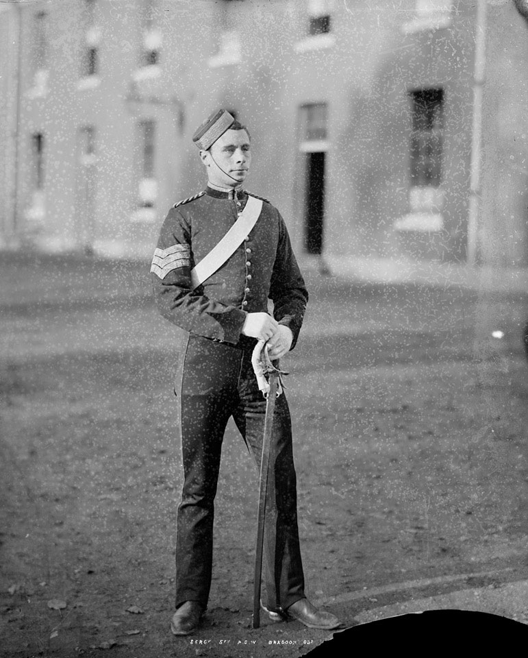 Sergeant, 5th Dragoon Guards, glass negative, 1895 (c) | Online ...