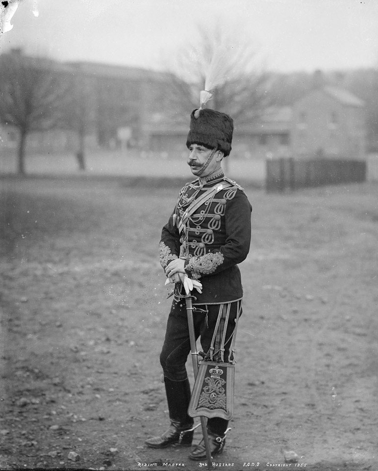 Riding Master, 3rd The King's Own Hussars, glass negative, 1895 (c ...