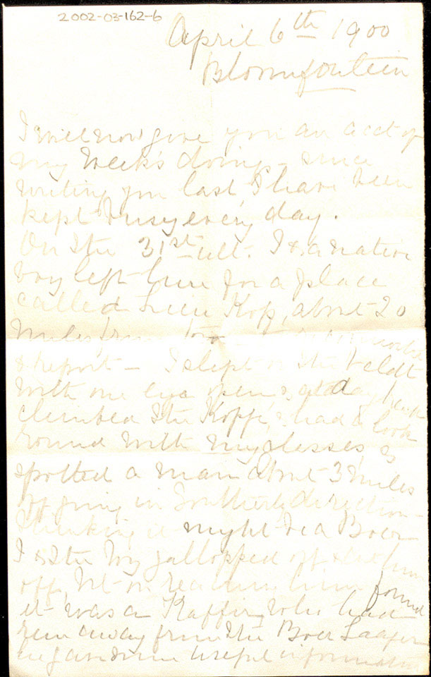 Incomplete letter by Stuart Edward Craig, written to an unknown ...