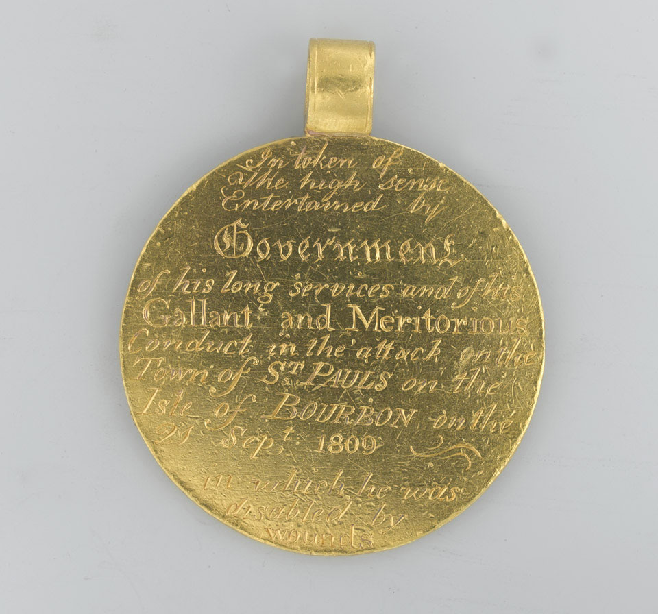 Gold Gallantry Medal, Subadar Shaik Souliman, 2nd Regiment of Bombay ...