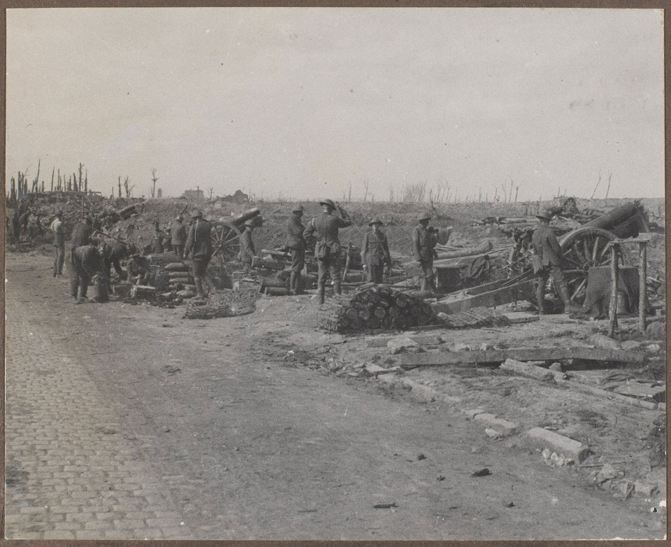 A 6-inch howitzer battery in action, Ypres, 1917 | Online Collection ...