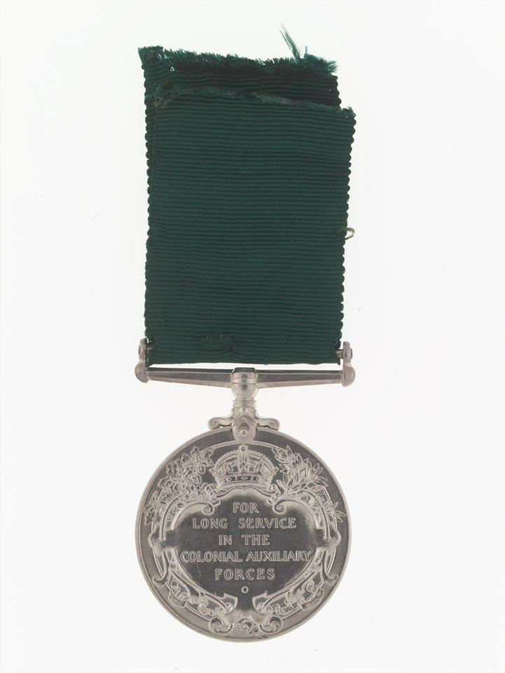 Colonial Auxiliary Forces Long Service Medal awarded to Lieutenant ...