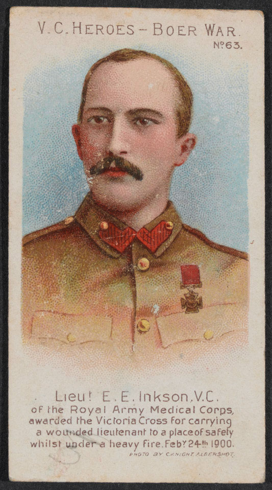 'Lieut E. E. (sic) Inkson, V.C.', cigarette card, 1902 | Online ...