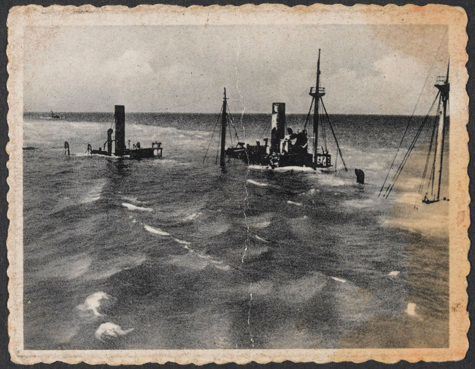 Ship sunk at Dunkirk, 1940 | Online Collection | National Army Museum ...