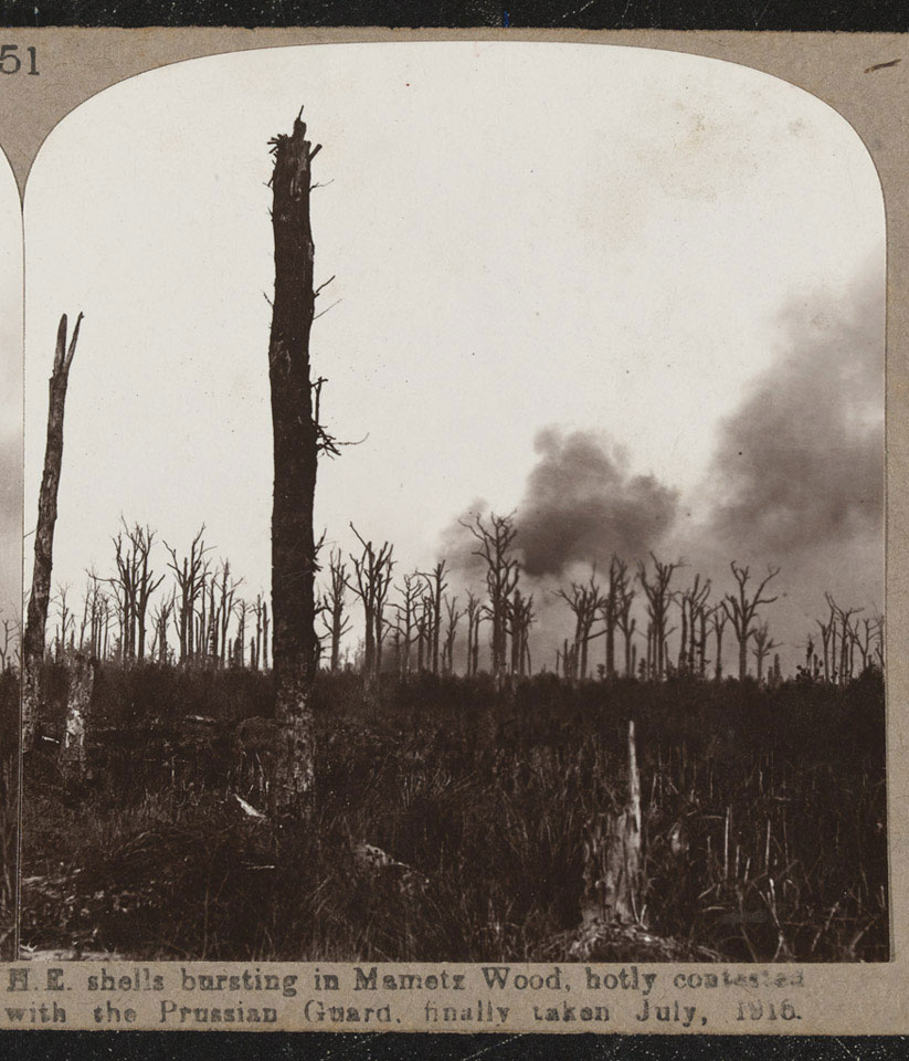 High Explosive Shells Bursting In Mametz Wood Hotly Contested With High Explosive Shells Bursting In Mametz Wood Hotly Contested With