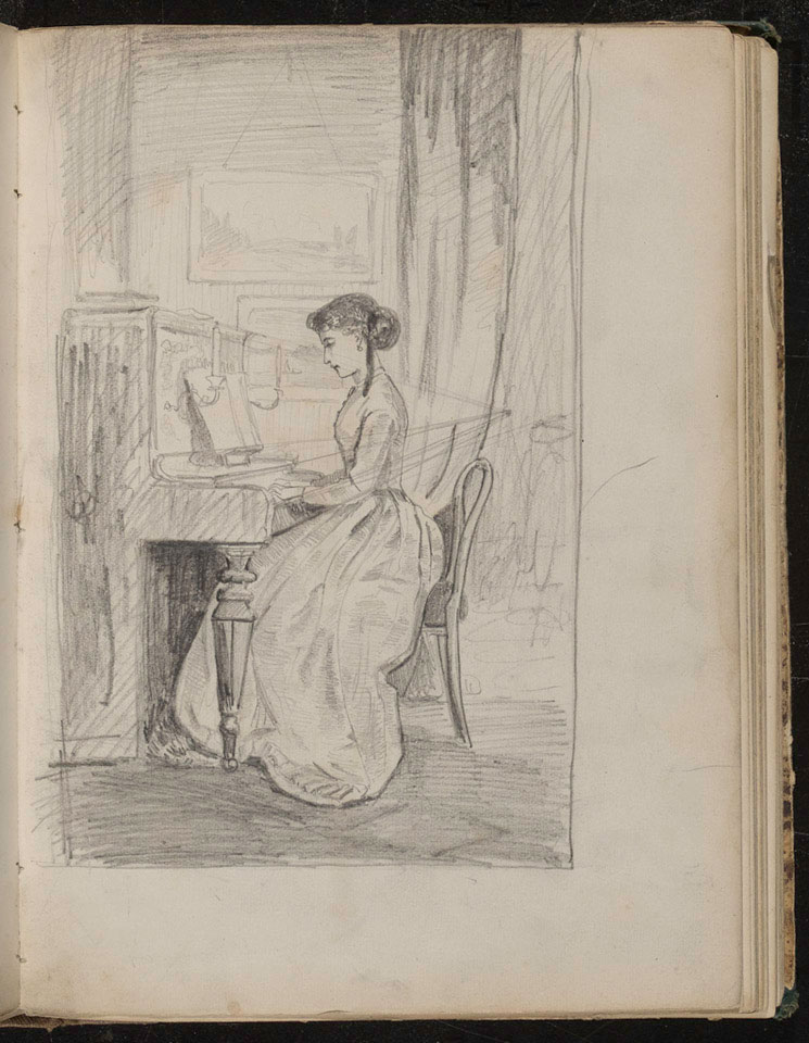 Woman at piano, 1860 (c) | Online Collection | National Army Museum, London