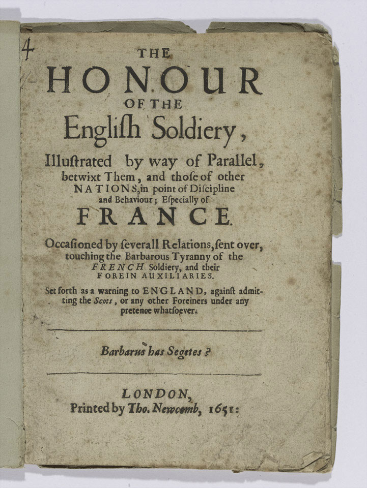 'The Honour of the English soldiery'?, 1651 | Online Collection ...