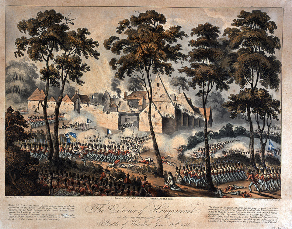 The exterior of Hougoumont at the commencement of the Battle of ...