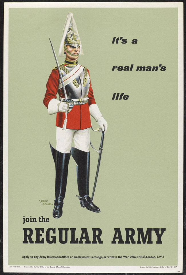 'It's a real man's life Join the Regular Army', 1960 (c) | Online ...