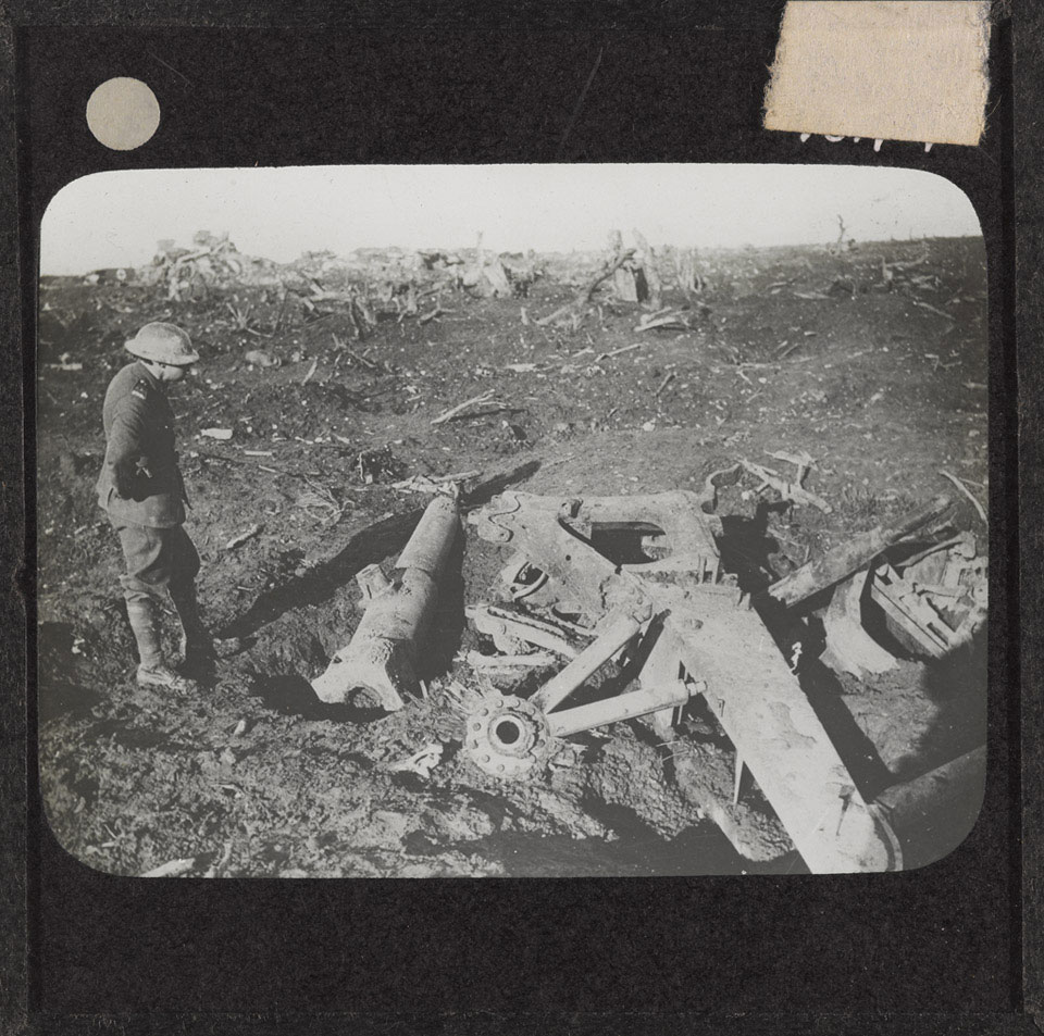 A knocked out gun, 1917 | Online Collection | National Army Museum, London