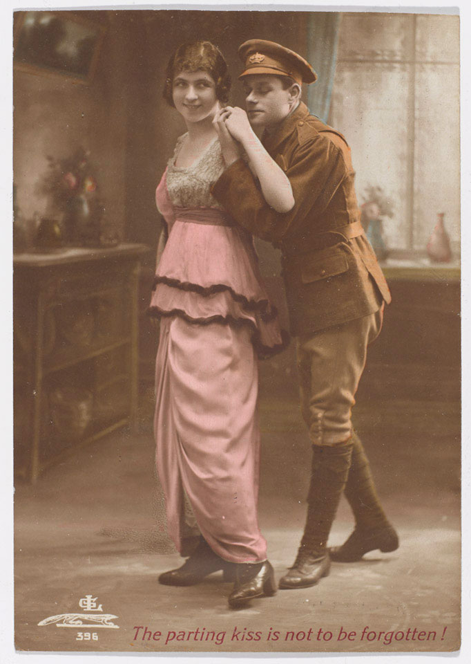 'The parting kiss is not to be forgotten!', postcard, 1916 (c) | Online ...