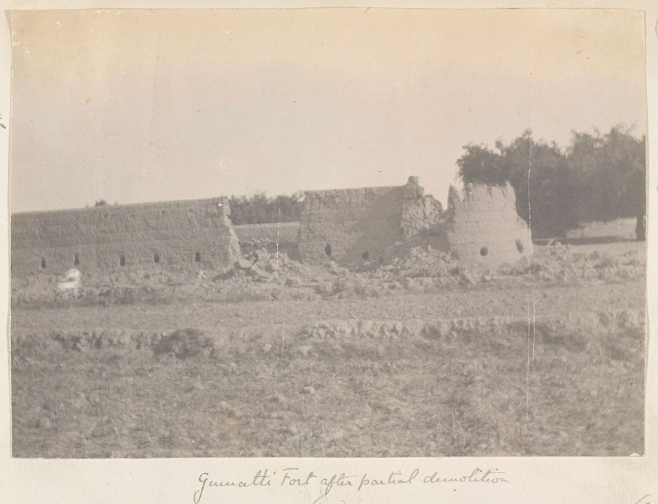 'Gumati Fort after partial demolition', 1902 | Online Collection ...